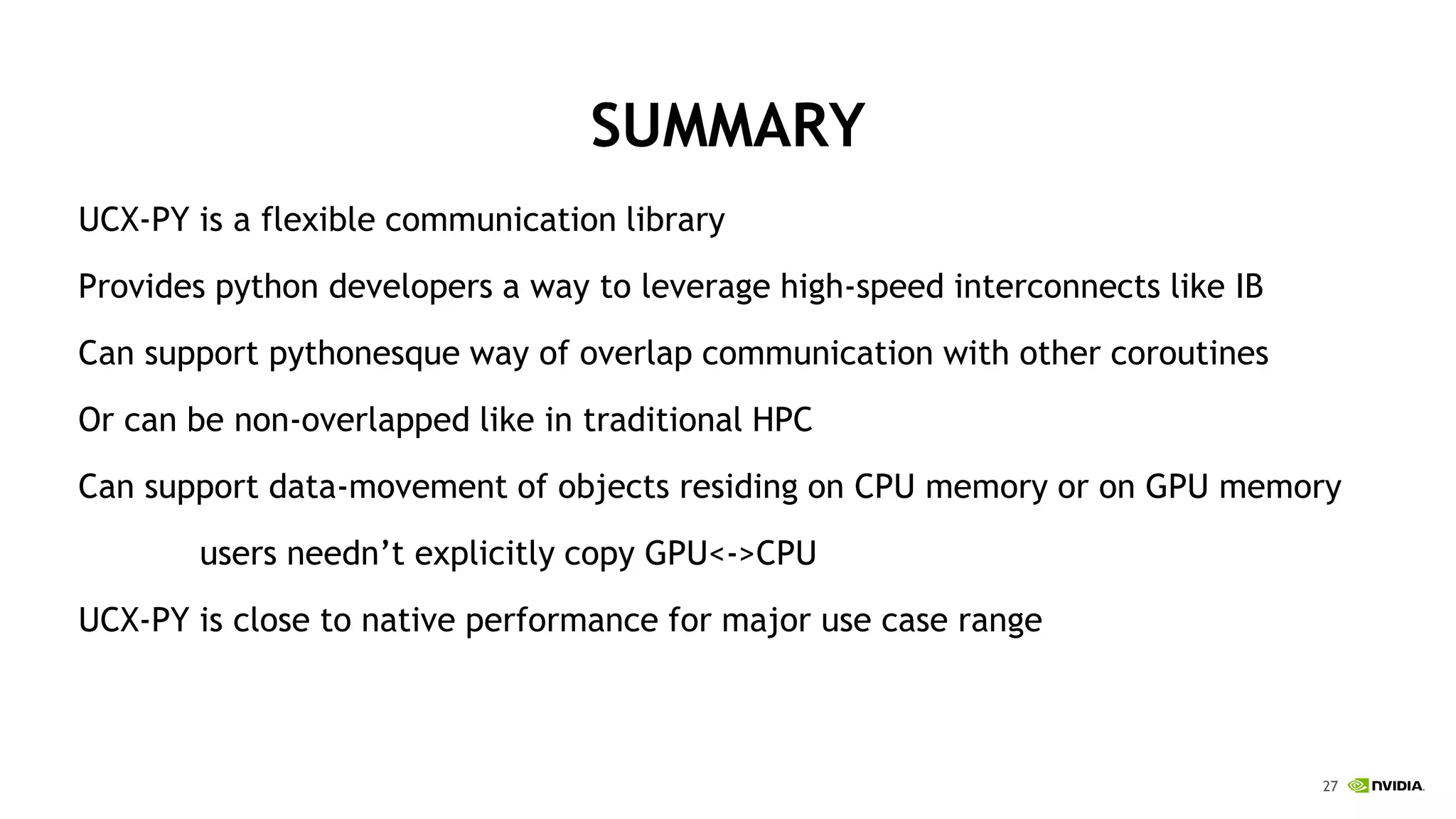 Ucx Python A Flexible Communication Library For Python Applications Ppt