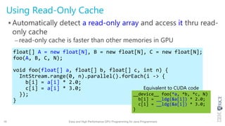 Easy and High Performance GPU Programming for Java Programmers | PPT