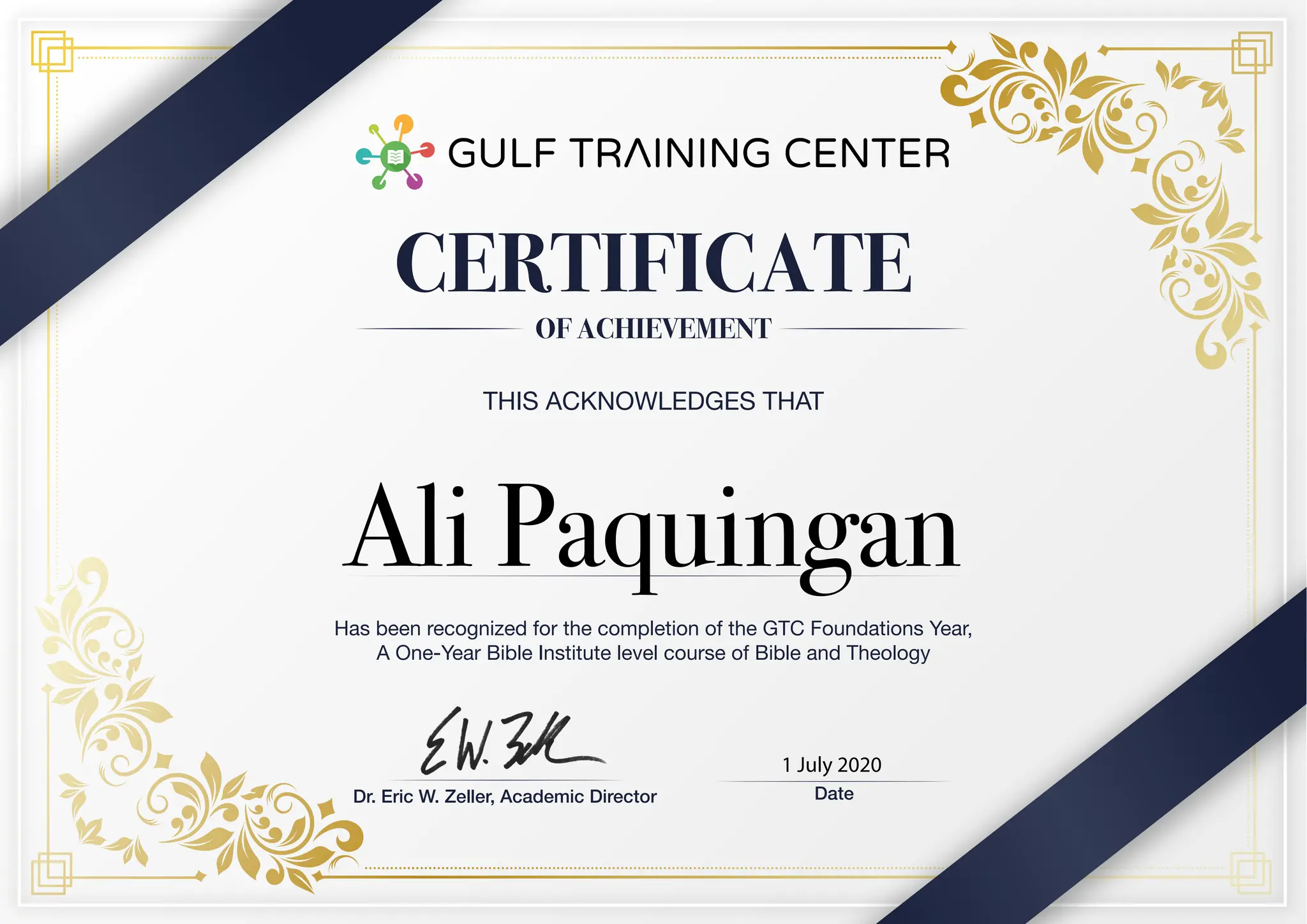Theology GTC Certificate - Paquingan, Ali.pdf