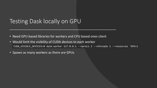 Dask for Fast Distributed Batch Scoring of Computer Vision Workloads | PDF