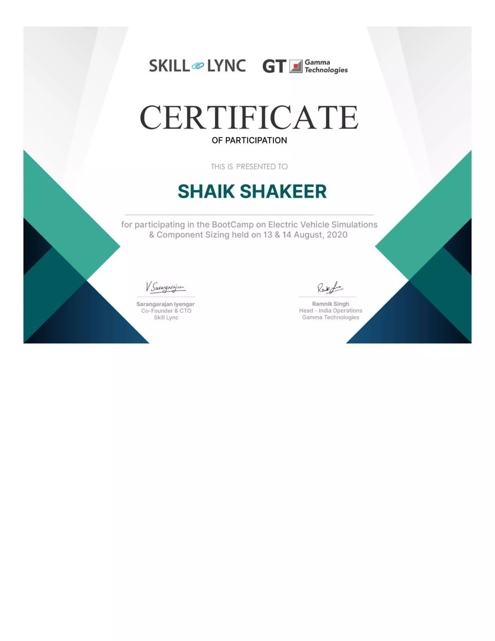 Gt certificate | PDF