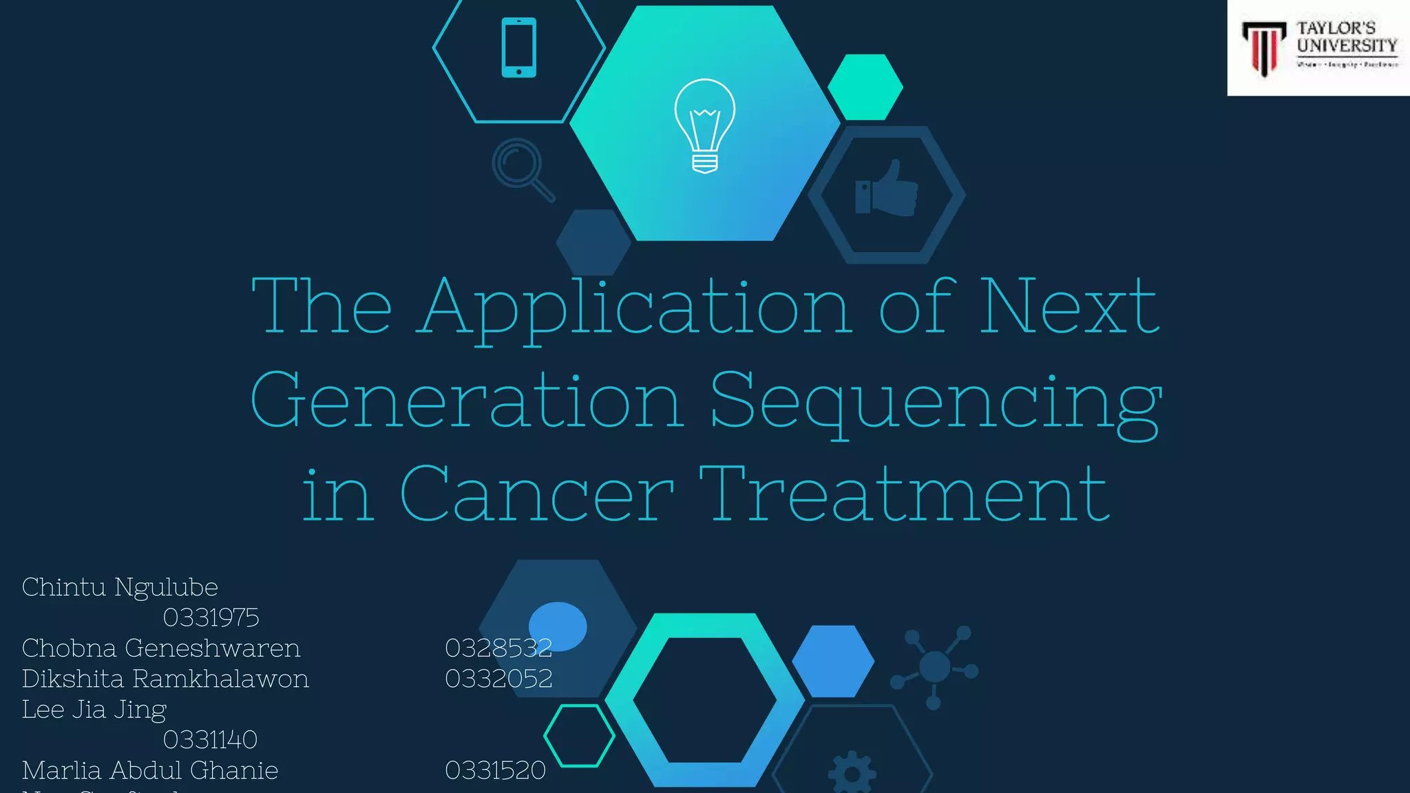 Next generation sequencing in cancer treatment | PPTX