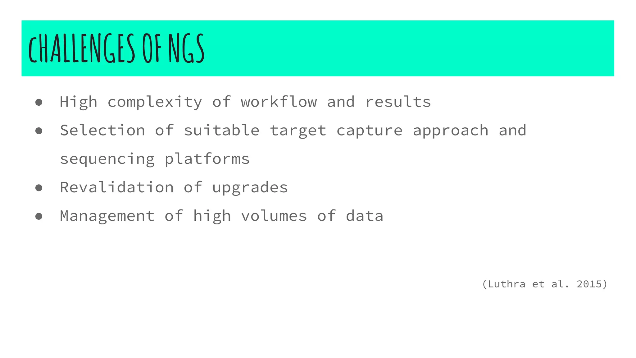 The Application of Next Generation Sequencing (NGS) in cancer treatment ...
