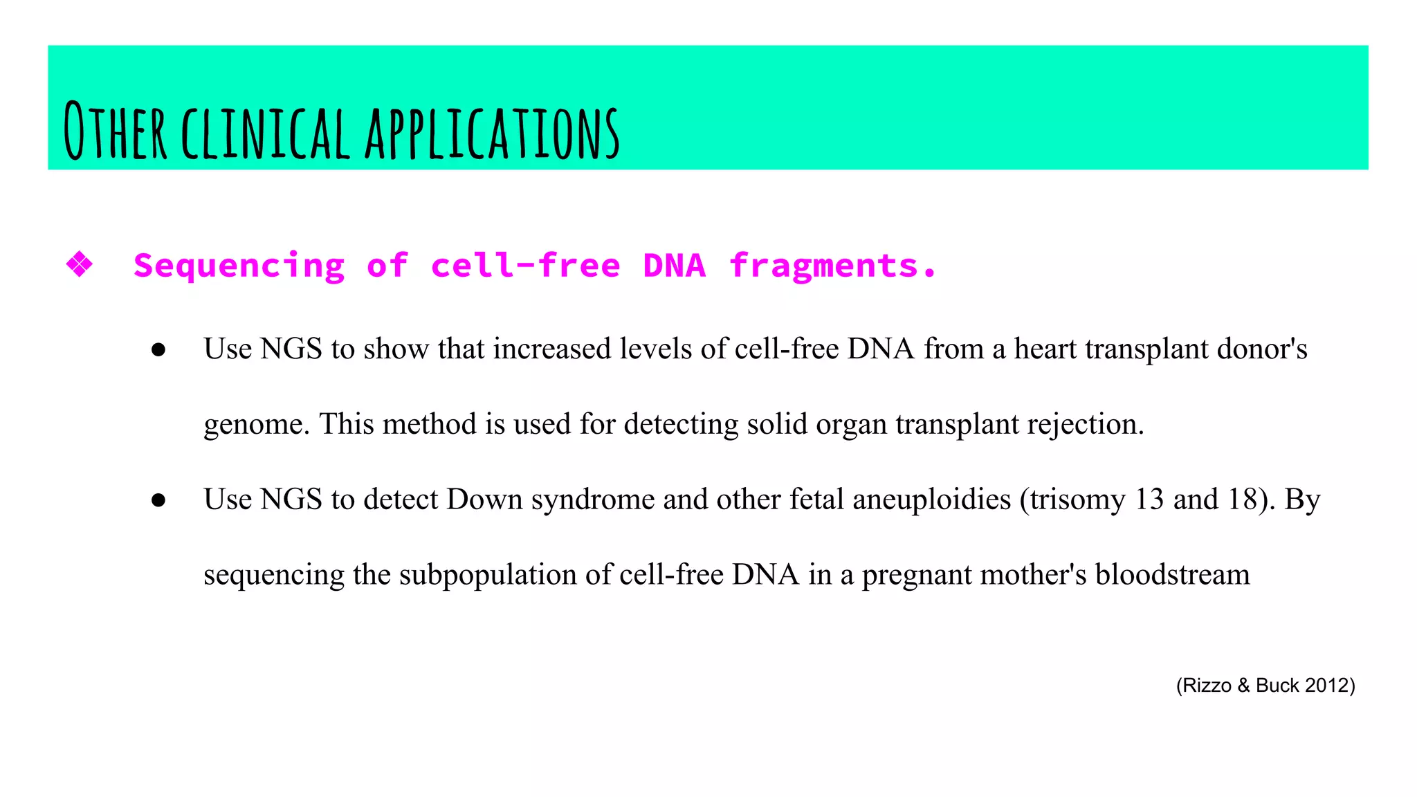 The Application of Next Generation Sequencing (NGS) in cancer treatment ...