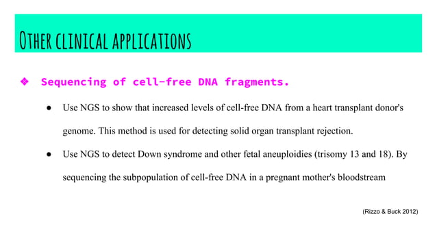 The Application of Next Generation Sequencing (NGS) in cancer treatment ...