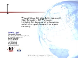 Gt Company Presentation Template | PDF