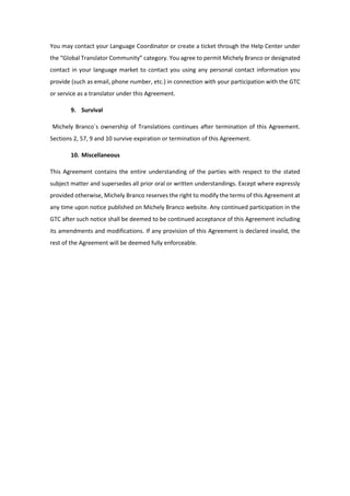 Gtc translator agreement | PDF