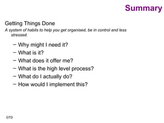 GTD | PPT