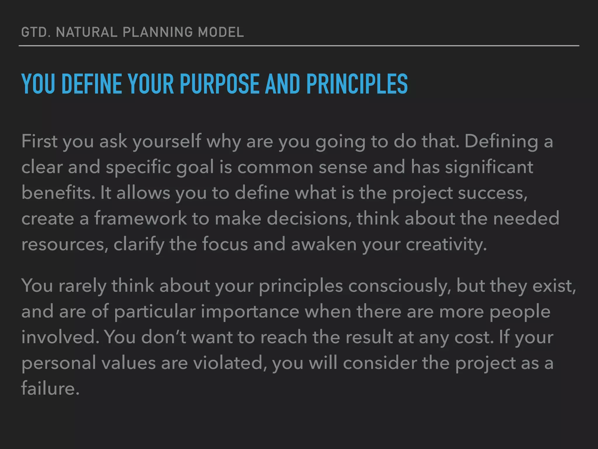 GTD. Natural Planning Model | PDF