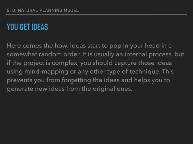 GTD. Natural Planning Model | PDF