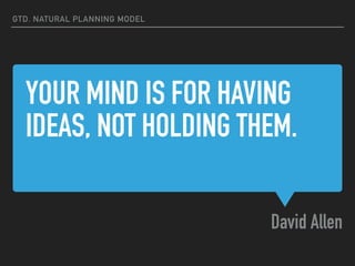 GTD. Natural Planning Model | PDF