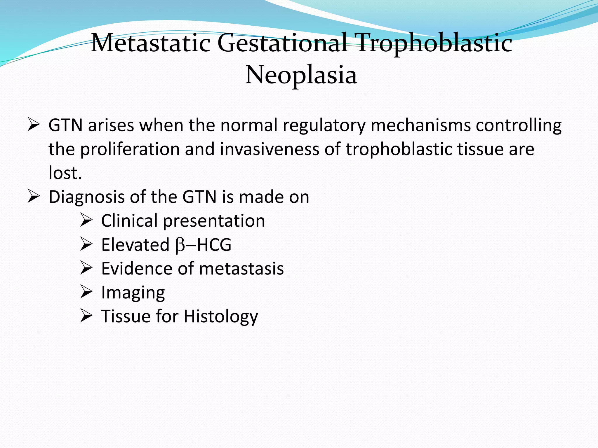 Gestational trophoblastic diseases | PPTX