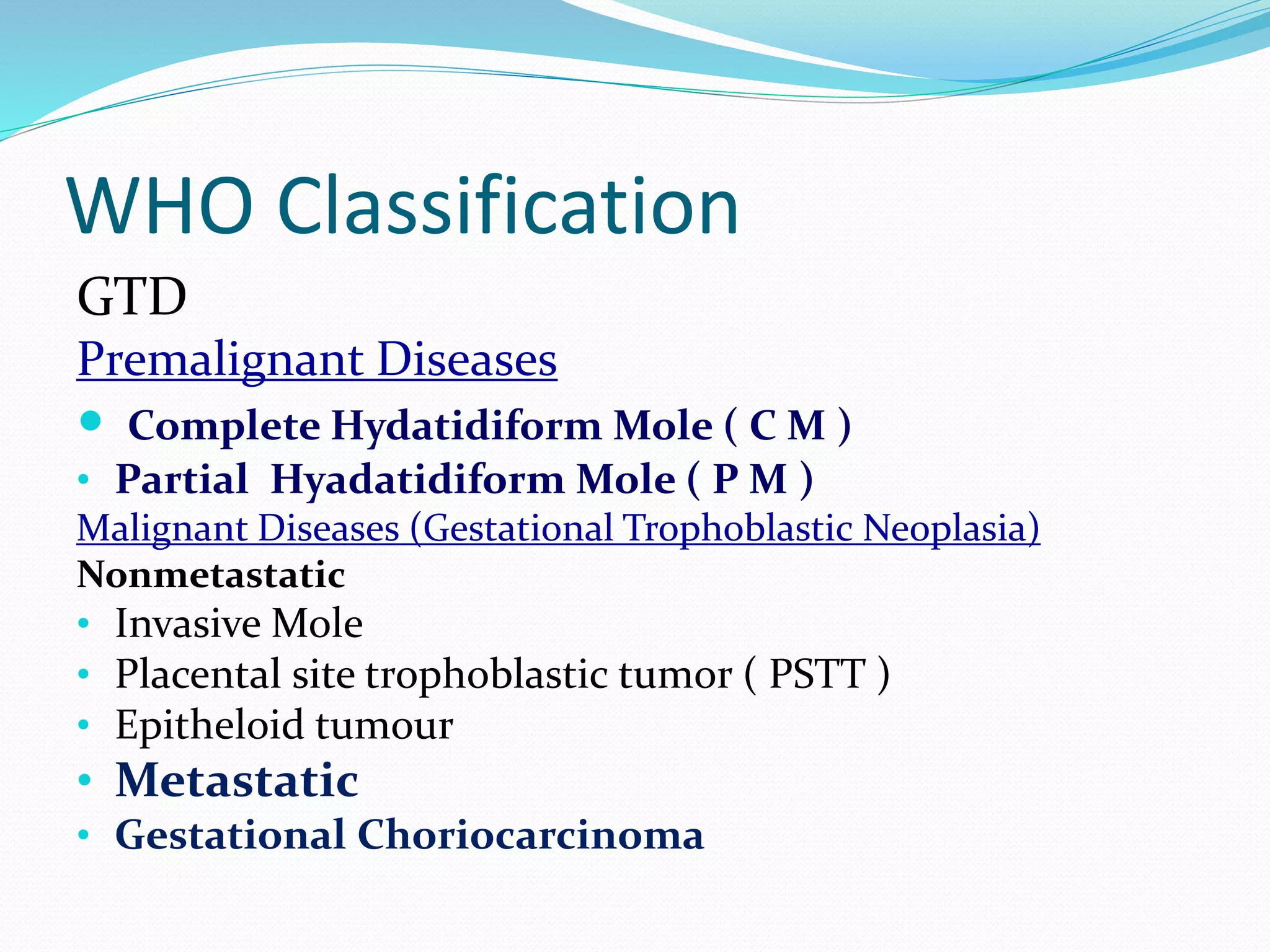 Gestational trophoblastic diseases | PPTX