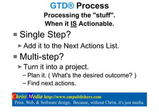 Leveraging GTD® To hack the universe. | PPT