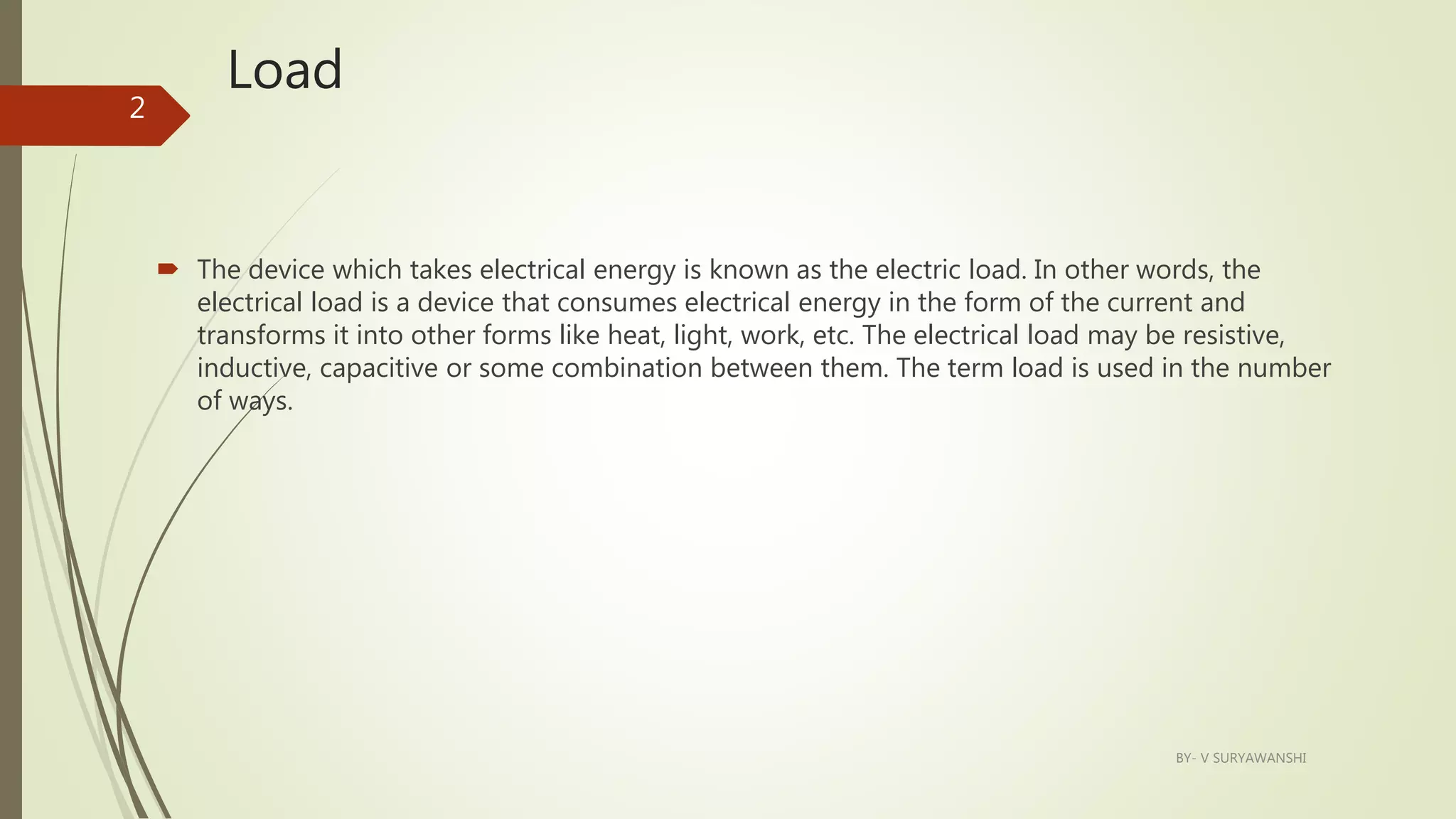 load on power system | PPTX