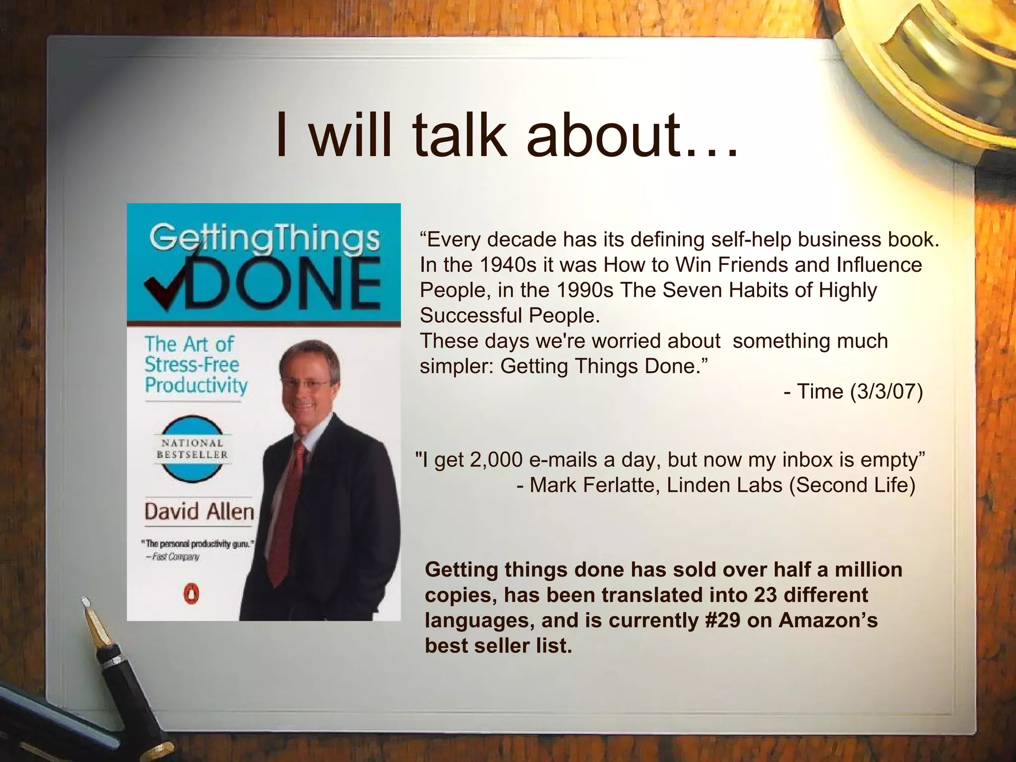 Getting Things Done - Intro | PPT