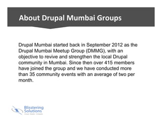 Drupal Global Training Day by Drupal Mumbai 6th Sep - Drupal Intro | PDF