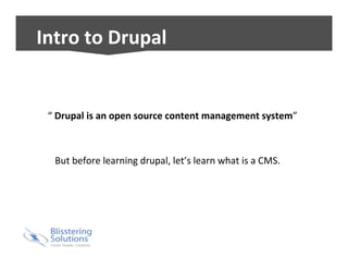 Drupal Global Training Day by Drupal Mumbai 6th Sep - Drupal Intro | PDF