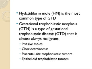 gestational trophoblastic tumor gynaecology | PPTX