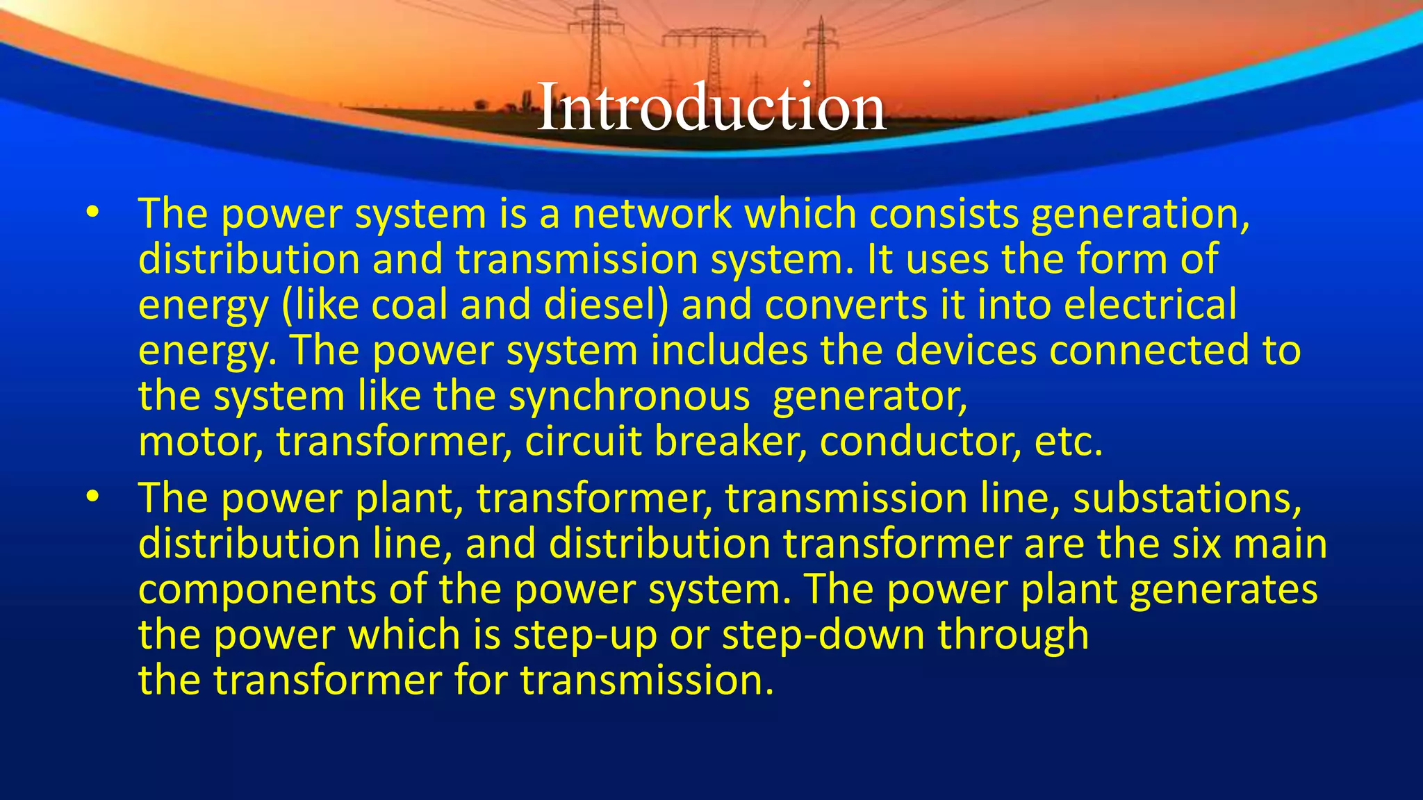 GENERATION, TRANSMISSION, DISTRIBUTION AND SCADA power point | PPTX