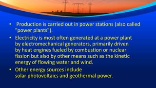 GENERATION, TRANSMISSION, DISTRIBUTION AND SCADA power point | PPTX