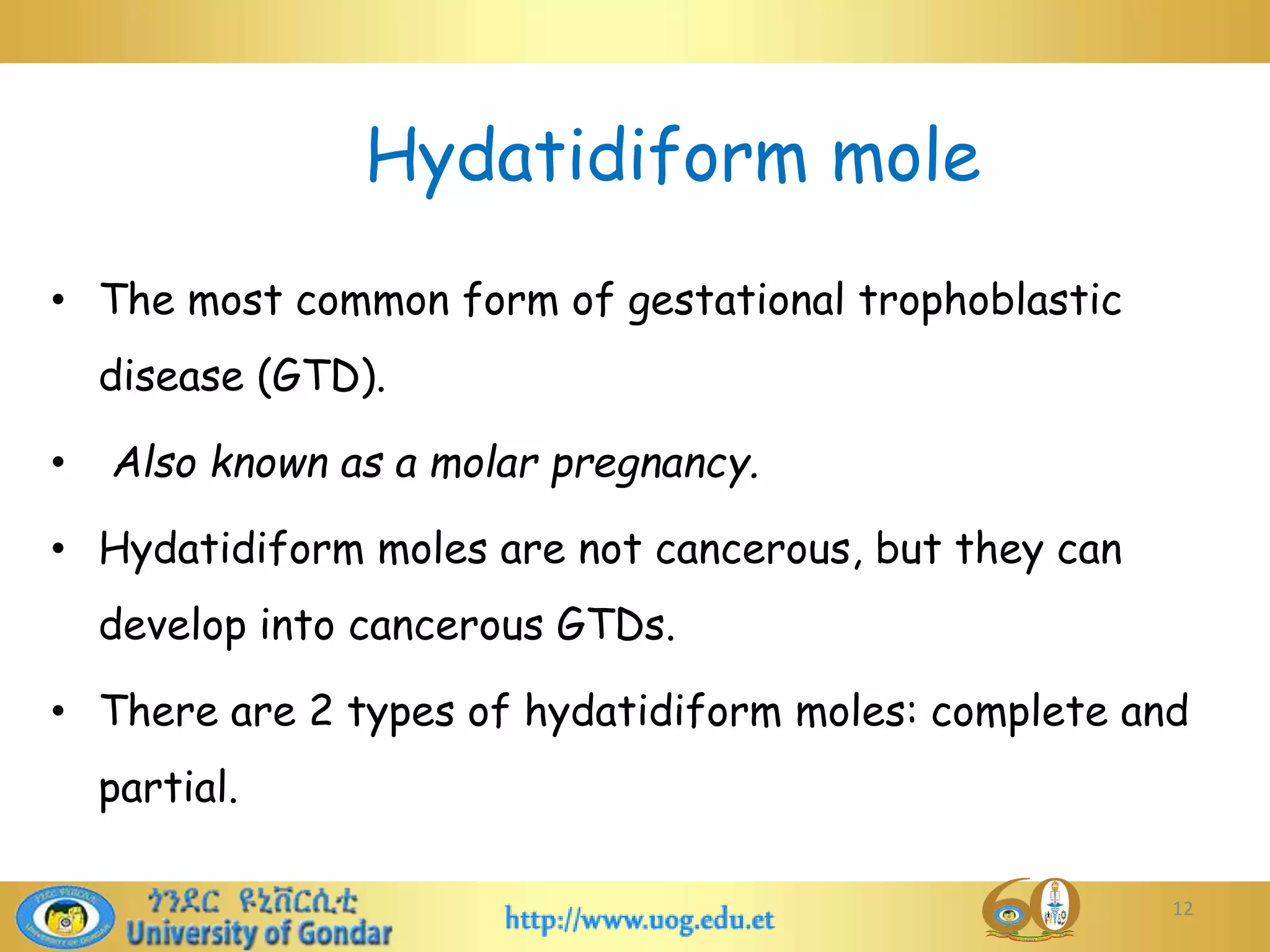 Gestational trophoblastic disease and Anesthesia | PPTX