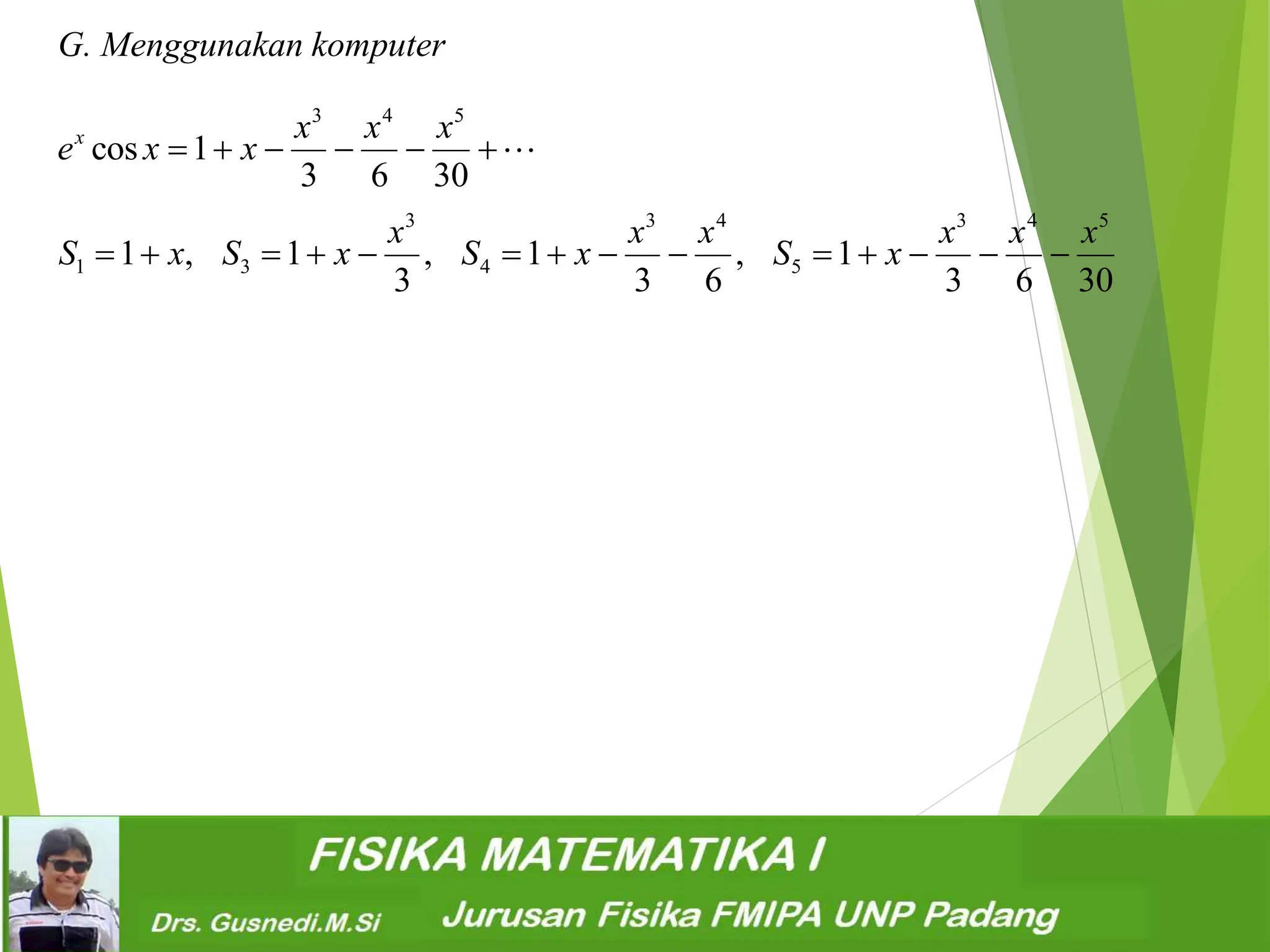 Ppt deret tak hingga, dan serat berpangkat | PPT