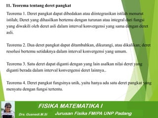 Ppt deret tak hingga, dan serat berpangkat | PPT
