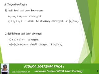 Ppt deret tak hingga, dan serat berpangkat | PPT