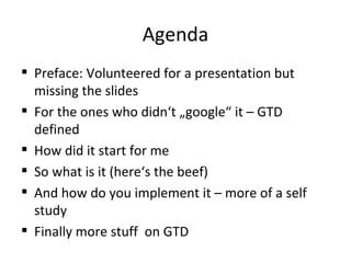 GTD_Quick_Intro | PPT | Free Download