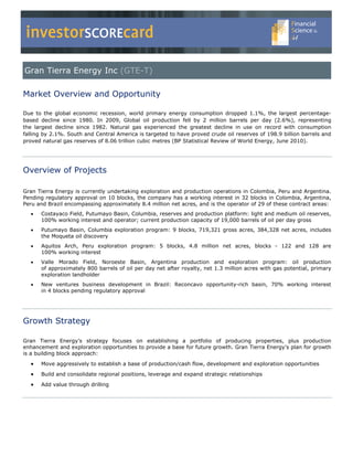 Gran Tierra Energy | PDF