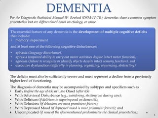 Gte general dementia knowledge | PPTX