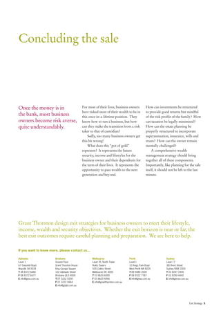 Succession planning - GT exit strategy Australia | PDF