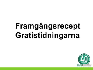 Mathias Bång Erfarenheter från gratistidningar. | PDF