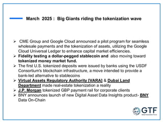 Global Tokenization Landscape Updates 2025 | PDF