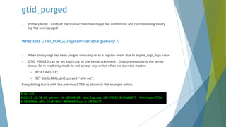 MySQL GTID Concepts, Implementation and troubleshooting | PDF