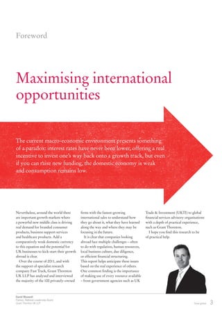 Grow global: a route to success maximising the international opportunity | PDF