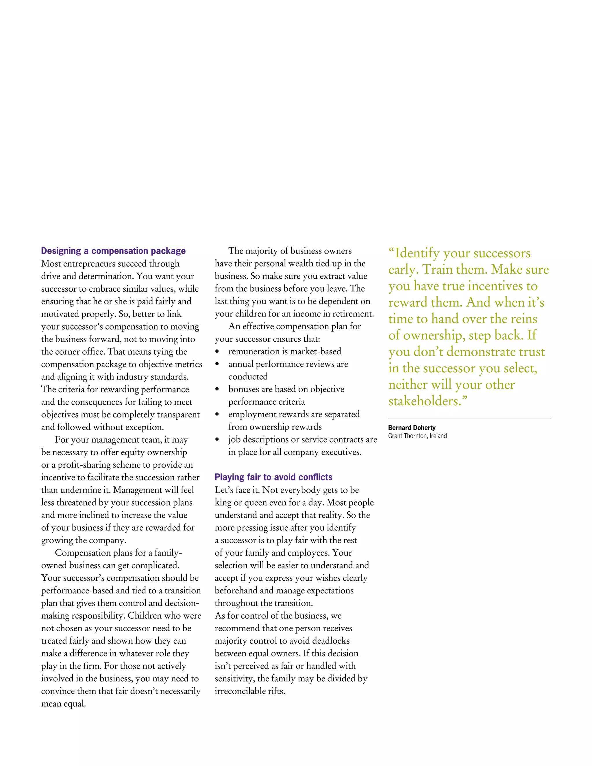 GT Succeeding at succession: identifying and engaging successors Canada ...