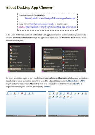 GTK+ 2.0 App - Desktop App Chooser | PDF