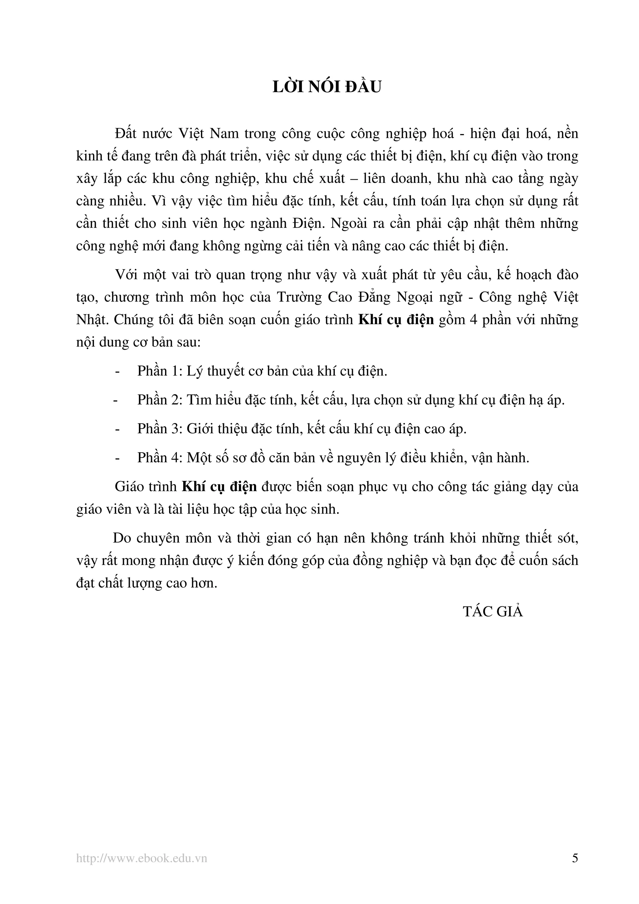 Giáo Trình Khí cụ điện | PDF