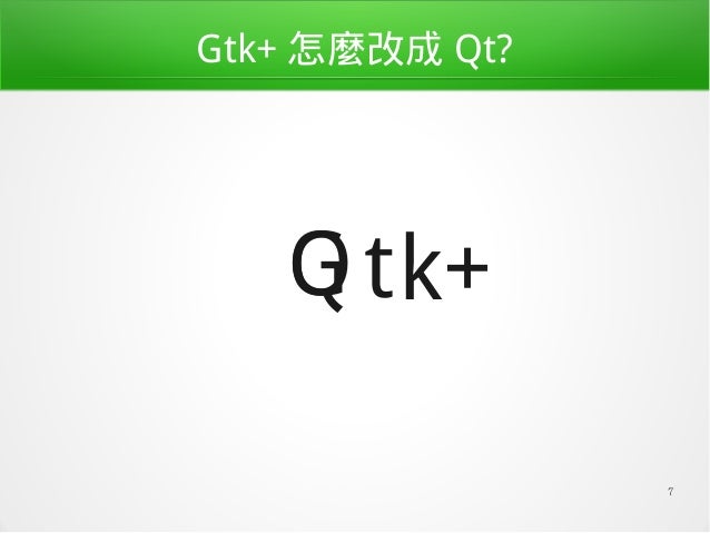Gtk to qt