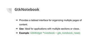GTK with C in real time example for beginners | PPTX