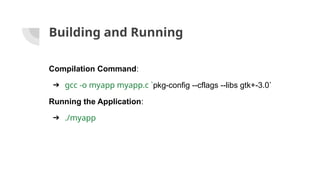 GTK with C in real time example for beginners | PPTX