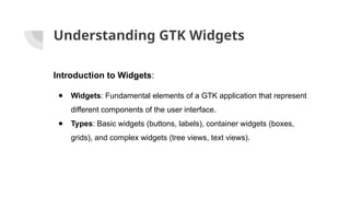 GTK with C in real time example for beginners | PPTX