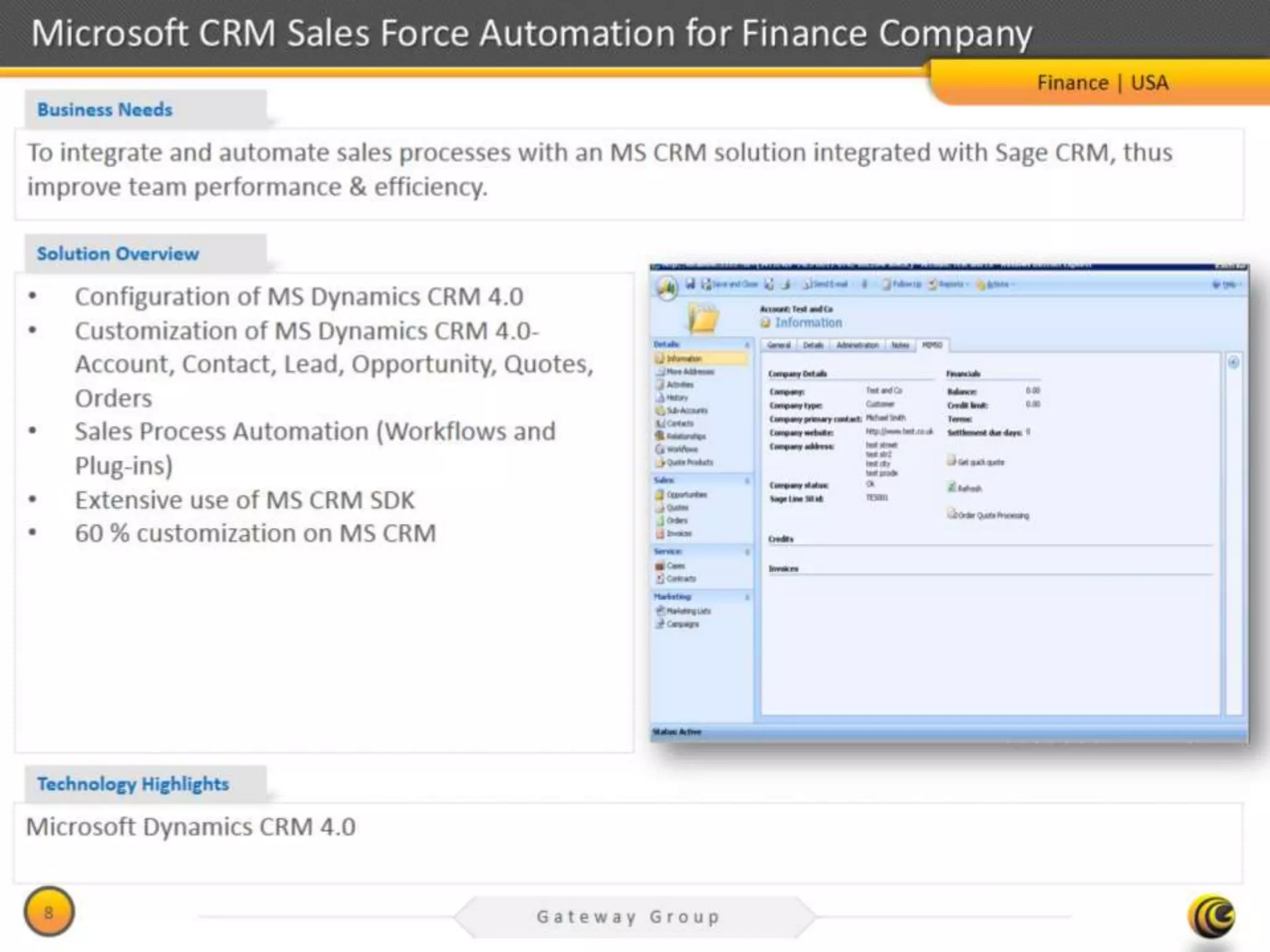 Microsoft Dynamics Capability Presentation | PPTX