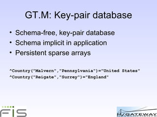 GT.M: A Tried and Tested Open-Source NoSQL Database | PPT