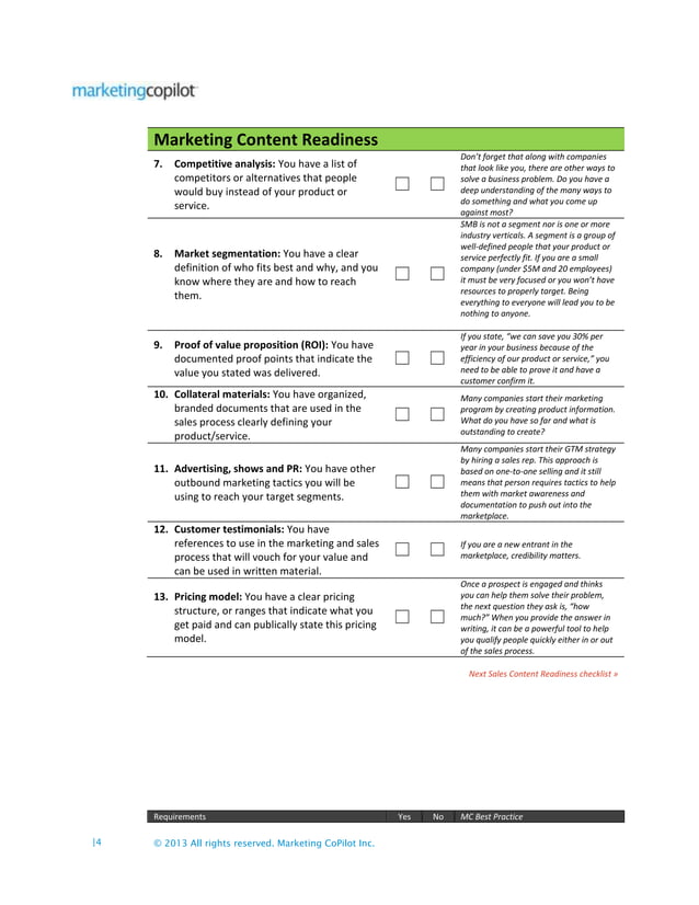 The Content Gap Checklist | PDF