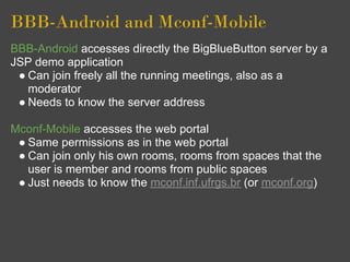 Mconf - BigBlueButton Summit | PPT