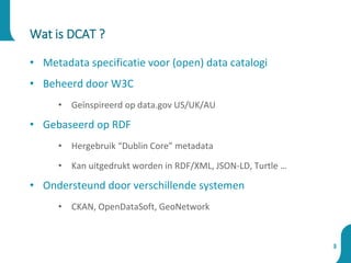 Werkgroep metadata: INSPIRE - DCAT-AP mapping | PPTX