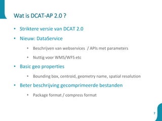 Werkgroep metadata: INSPIRE - DCAT-AP mapping | PPTX